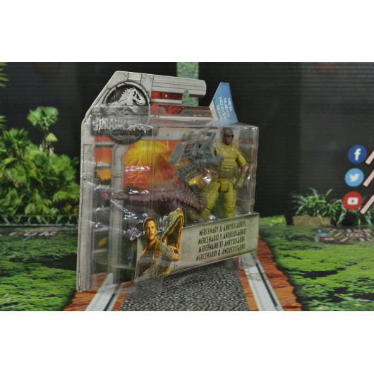 Jurassic World Fallen Kingdom Mercenary con Ankylosaurus Mattel ...