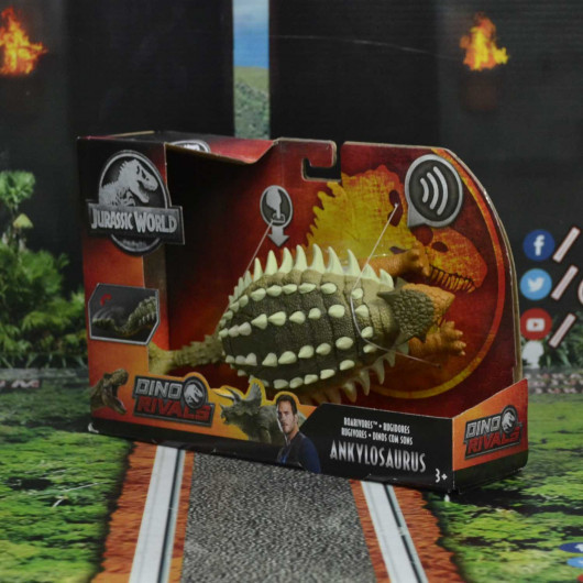 Jurassic World Dino Rivals Roarivores Ankylosaurus Mattel Jurassic Fan ...