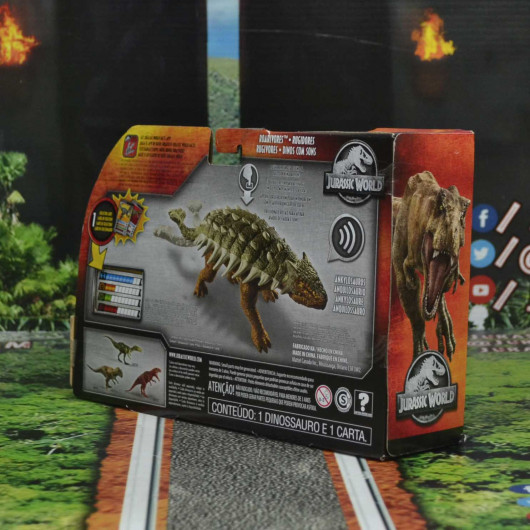 Jurassic World Dino Rivals Roarivores Ankylosaurus Mattel Jurassic Fan ...